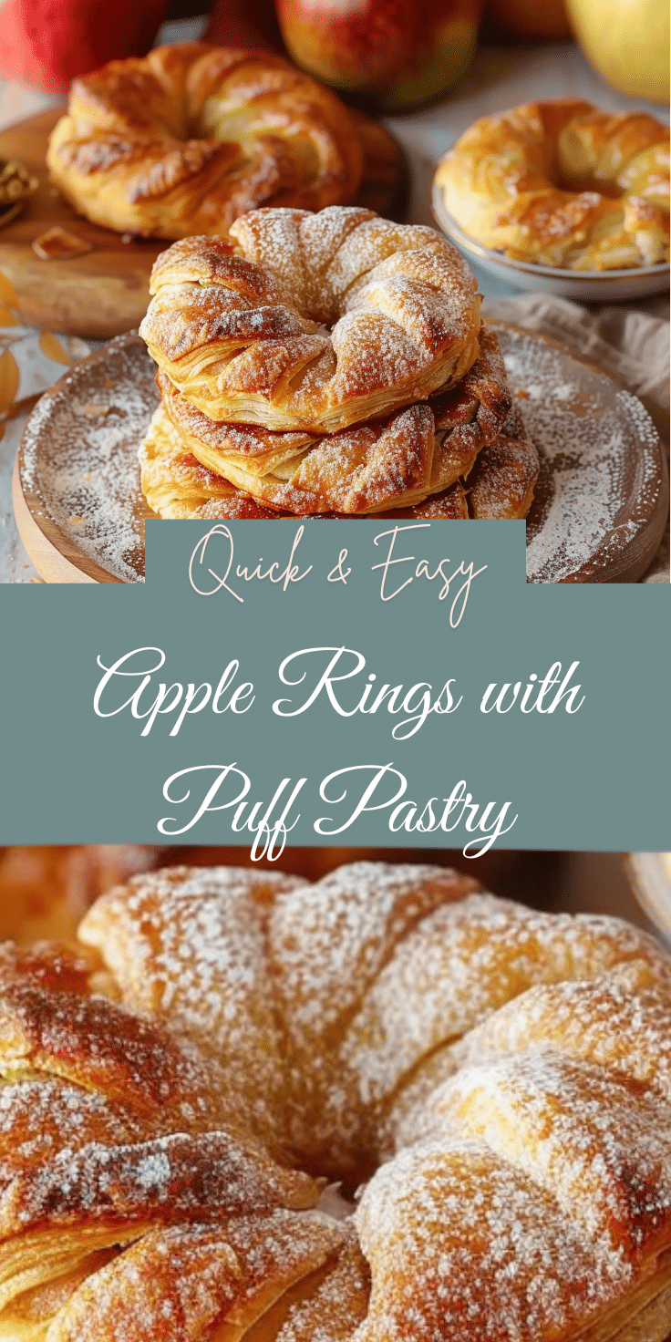 Apple Rings with Puff Pastry | Meal Shine