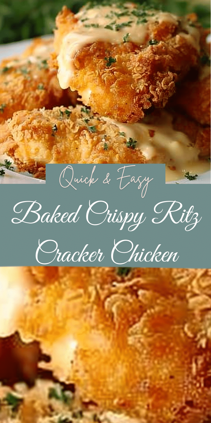 Baked Crispy Ritz Cracker Chicken | Meal Shine