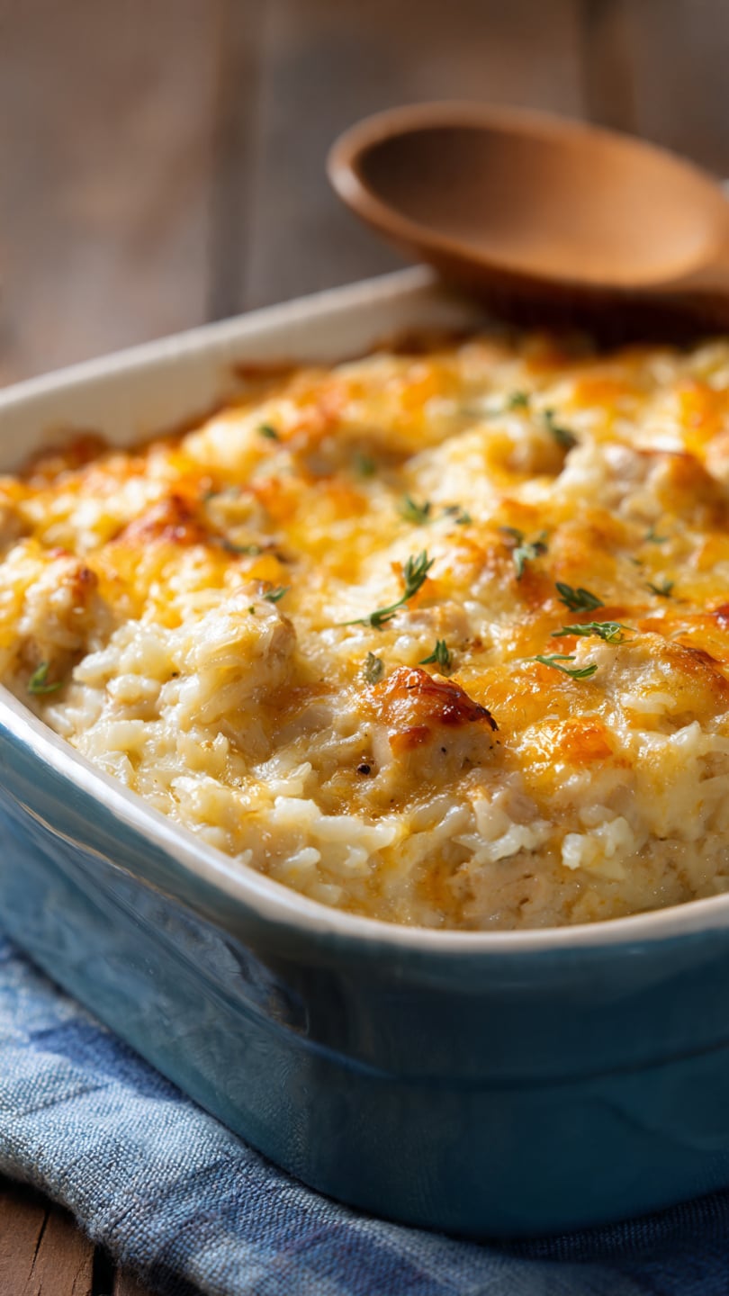 Cheesy Chicken And Rice Casserole | Meal Shine