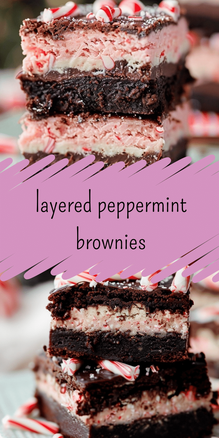 Layered Peppermint Brownies | Meal Shine