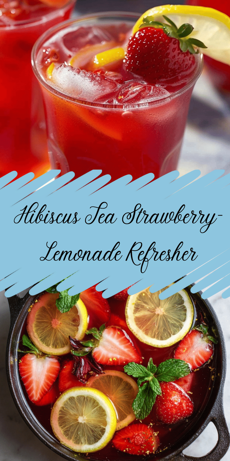 The Best Hibiscus Tea Strawberry-Lemonade Refresher | Meal Shine