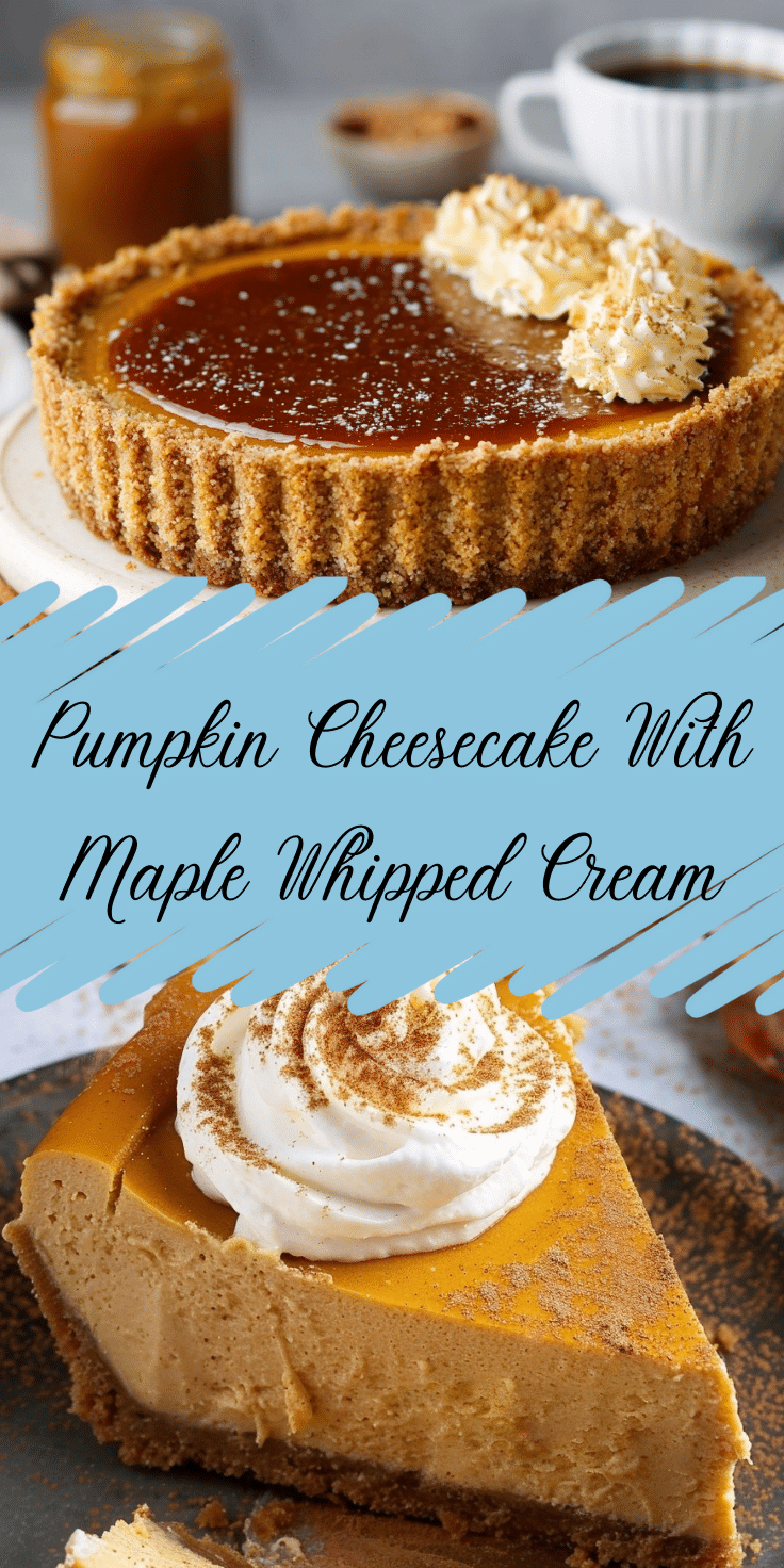 Pumpkin Cheesecake With Maple Whipped Cream | Meal Shine