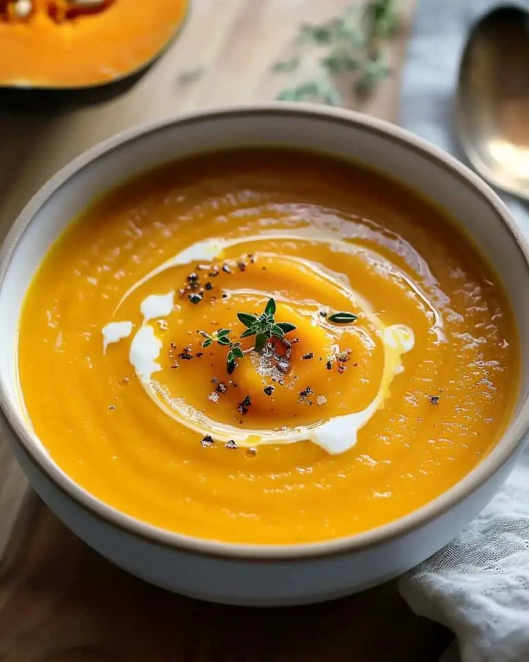 Creamy Honey Roasted Acorn Squash Soup | Meal Shine