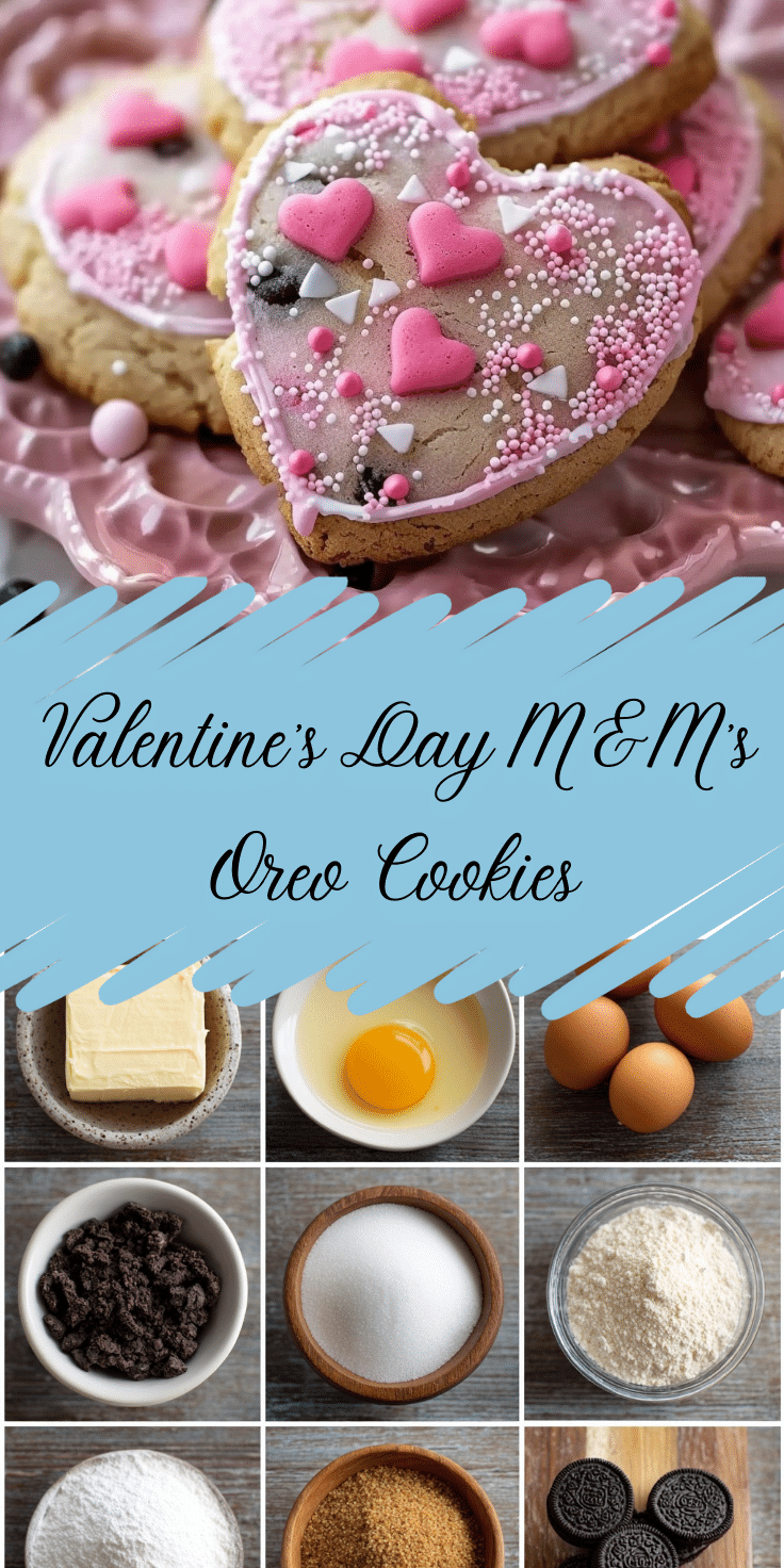 Valentine’s Day M&M’s Oreo Cookies | Meal Shine
